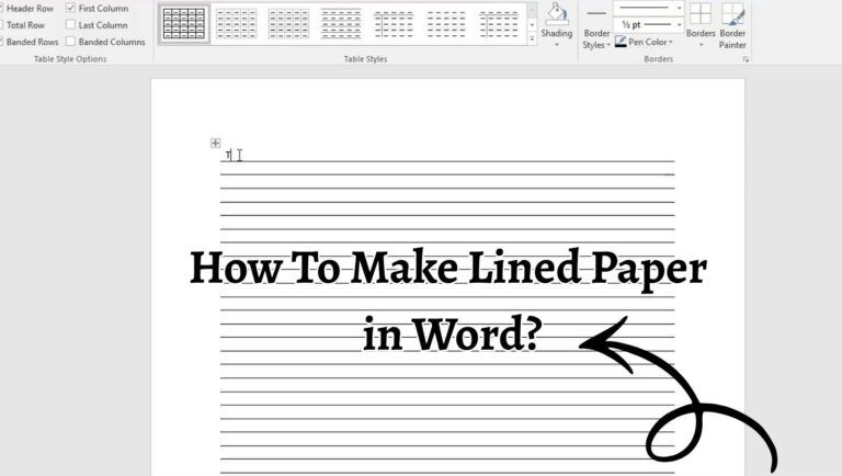 How To Make Lined Paper in Word? [Step-by-Step]