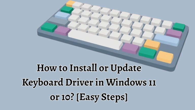 How to Install/Update Keyboard Driver in Windows 11 or 10? [Easy Steps]