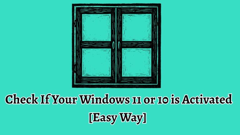 Check If Your Windows 11 or 10 is Activated [Easy Way]